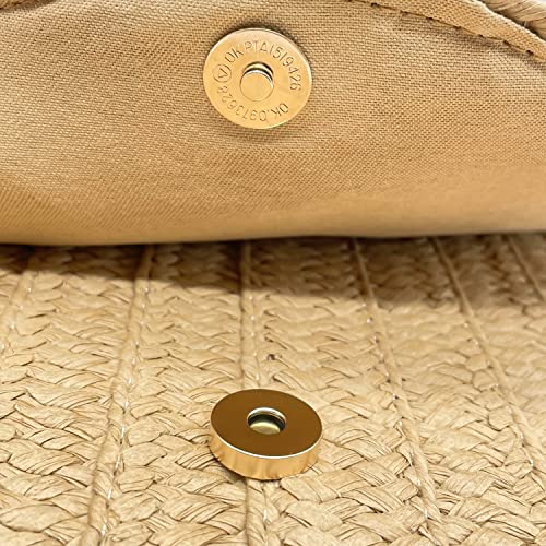 Straw Bags Handmade Crossbody Clutch Detachable Shoulder Strap Summer Beach Handbags