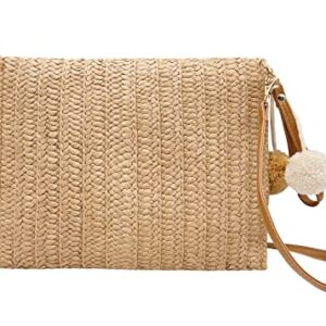 Straw Bags Handmade Crossbody Clutch Detachable Shoulder Strap Summer Beach Handbags