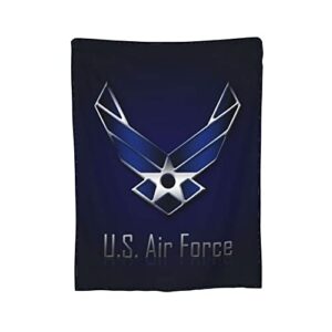 FONDSILVER U.S. Air Force Sign Darkness Blanket Throw Bedding Room Decor Flannel Blankets for Bed Sofa 50"x40"