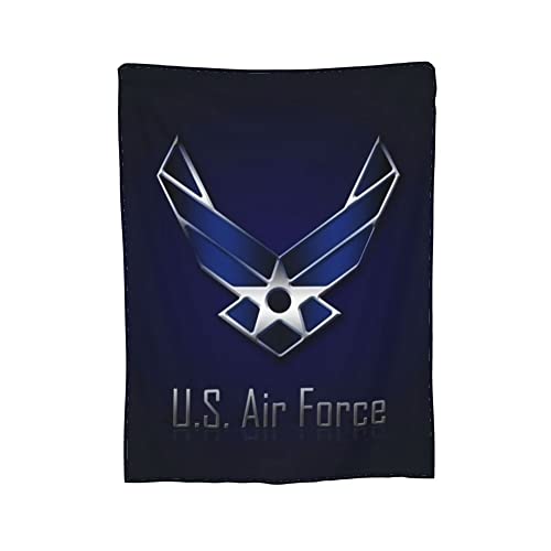 FONDSILVER U.S. Air Force Sign Darkness Blanket Throw Bedding Room Decor Flannel Blankets for Bed Sofa 50"x40"