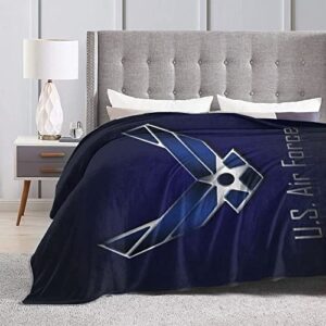 FONDSILVER U.S. Air Force Sign Darkness Blanket Throw Bedding Room Decor Flannel Blankets for Bed Sofa 50"x40"