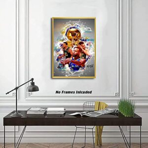 Stephen Curry Canvas Poster, Success Poster Champion Wall Art, Inspirational Basketball Poster for Man Cave Boys Room Office Decor, Golden State Warriors, Stephen Curry Art Print, 16"x24" - Unframed