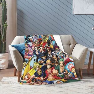 2PCS 60*50inch Cute Anime Blanket Soft Throw Blanket-Fluffy, Warm, Comfy, Plush Pillow Covers 18*18inch