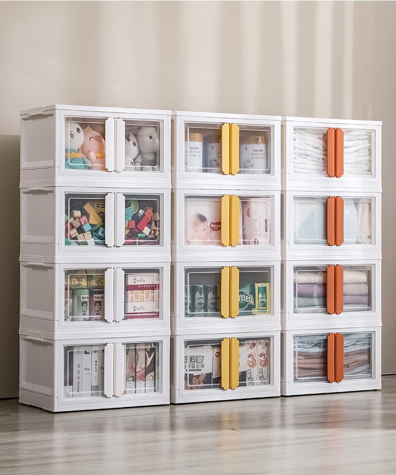 Cube Folding Storage Boxes with Lids (Blue)