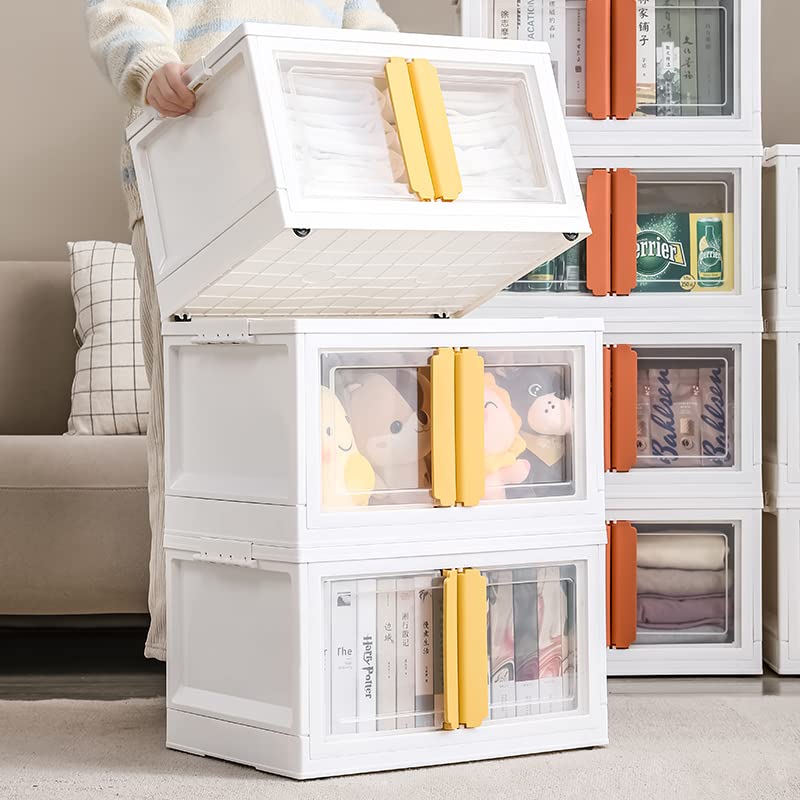 Cube Folding Storage Boxes with Lids (Blue)