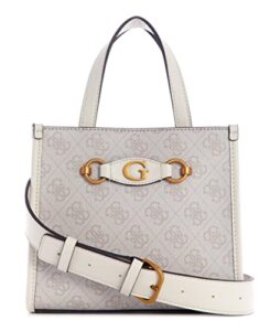 guess izzy 2 compartment mini tote, dove logo