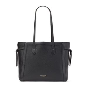 kate spade new york knott pebbled leather large tote black one size