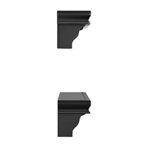 Danya B. Decorative 24" Floating Wall Décor Display Ledge Shelves – (Set of 2) (Black)