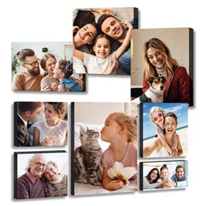 cuesr canvas prints with your photo,custom canvas wall art – personalized canvas pictures, gifts for family, wedding, friends,home decoration,pet/animal