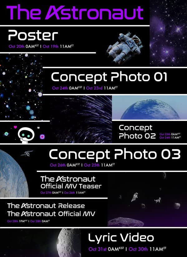 BTS JIN The Astronaut 1st Single Album CD+Folding poster on pack+Photobook+Lyric card+Postcard+Graphic sticker+Seal sticker+Photocard+Tracking (VERSION.01)