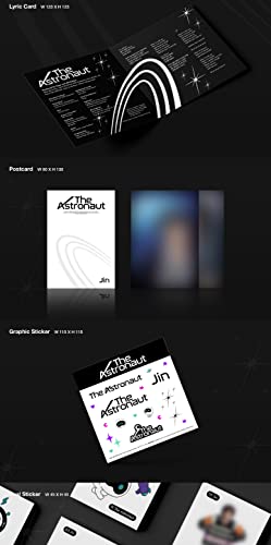 BTS JIN The Astronaut 1st Single Album CD+Folding poster on pack+Photobook+Lyric card+Postcard+Graphic sticker+Seal sticker+Photocard+Tracking (VERSION.01)