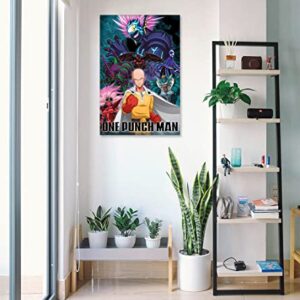 One Punch Man - Manga/Anime TV Show Poster (Saitama Vs. Villain) (Size: 24" x 36")