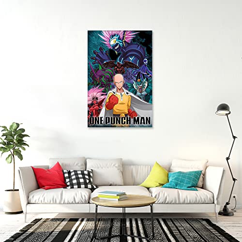 One Punch Man - Manga/Anime TV Show Poster (Saitama Vs. Villain) (Size: 24" x 36")