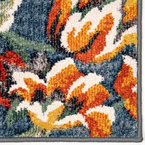 Simply Southern Cottage Franklin Floral Runner, 2' x 8', Blue