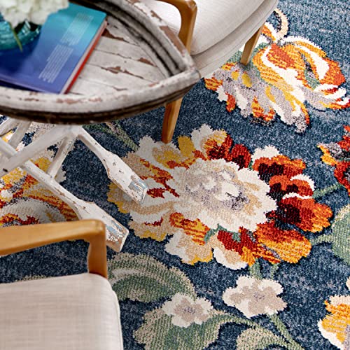 Simply Southern Cottage Franklin Floral Runner, 2' x 8', Blue