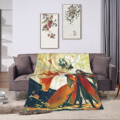 Anime Heaven Official'S Blessing Flannel Fleece Blanket, Lightweight Cozy Couch Bed Super Soft and Warm Throw Blanket