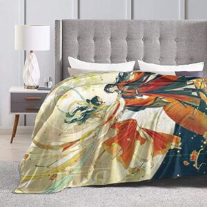 Anime Heaven Official'S Blessing Flannel Fleece Blanket, Lightweight Cozy Couch Bed Super Soft and Warm Throw Blanket