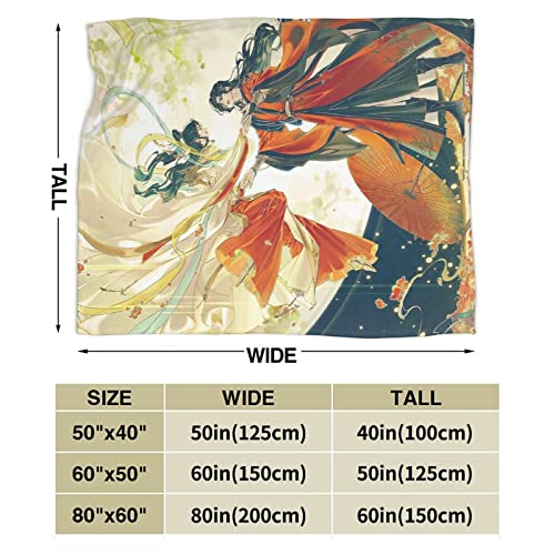 Anime Heaven Official'S Blessing Flannel Fleece Blanket, Lightweight Cozy Couch Bed Super Soft and Warm Throw Blanket