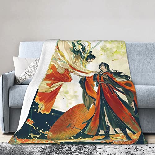 Anime Heaven Official'S Blessing Flannel Fleece Blanket, Lightweight Cozy Couch Bed Super Soft and Warm Throw Blanket