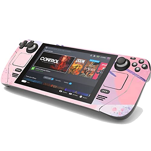 VEUENNS Full Set Games Decal Skin for Steam Deck console handheld gaming pc,Specially designed vinyl applique skin to Full steam deck coverage,provides protection and improves the feel of the trackpad