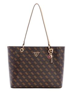 guess noelle noel tote, brown logo