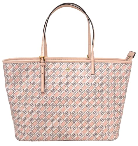 Tory Burch Geo Logo Top Zip Tote