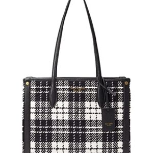 Kate Spade New York Celebration Plaid Market Medium Tote Black Multi One Size