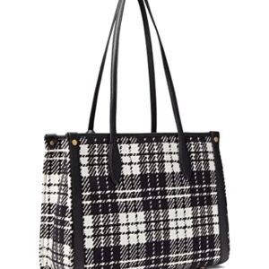 Kate Spade New York Celebration Plaid Market Medium Tote Black Multi One Size