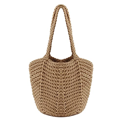 Naimo Women Straw Beach Bag Tote Woven Large Rattan Handbag Hobo Summer Handwoven Shoulder Bag Purse