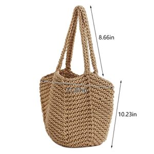 Naimo Women Straw Beach Bag Tote Woven Large Rattan Handbag Hobo Summer Handwoven Shoulder Bag Purse