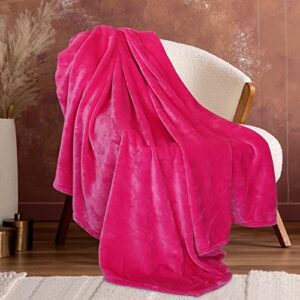 fleece pink throw blanket for couch cozy soft blankets & throws lightweight fleece fall fuzzy blanket couch chairs sofa bedroom living room 50×70 inch boys girls adults student