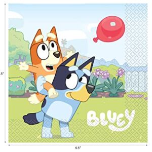 Bluey Birthday Party Supplies | Bluey Decorations | Bluey Plates | Bluey Napkins | Bluey Tableware - Serves 8