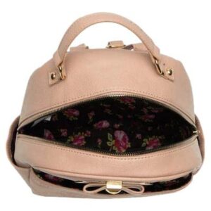 Betsey Johnson Sonya Rose Embossed Faux Leather W/Pull Out Zipper Pouch Adjustable Backpack