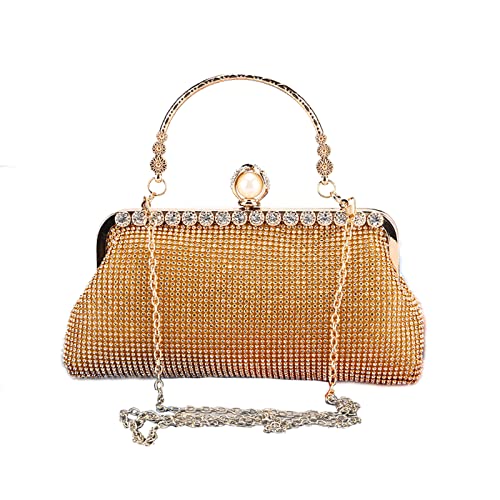 seropian Women's Rhinestone Bag Sparkling Chain Handbag Evening Clutch Purse Small Evening Formal Bag for Wedding,Party,Club