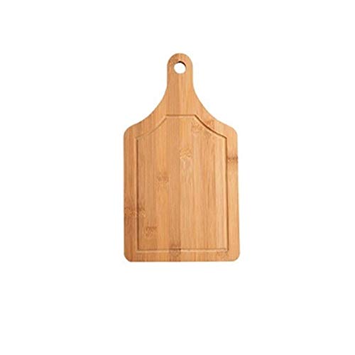 GULRUH Wood Cutting Boards for Kitchen, Three Styles of Wooden Cutting Board with Handle Kitchen Cutting Board Solid Wood Food Board Pizza Bread Fruit Can Hang Cutting Board (Size : Small)