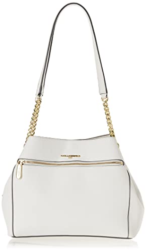 Karl Lagerfeld Paris Womens Hobo Bag, Wt/Bk Multi, One Size US