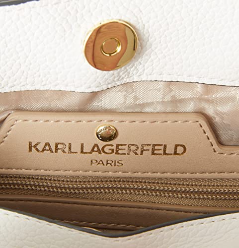 Karl Lagerfeld Paris Womens Hobo Bag, Wt/Bk Multi, One Size US