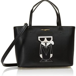 Karl Lagerfeld Paris Womens Maybelle Crossbody Tote Bag, Blk Multi, One Size US