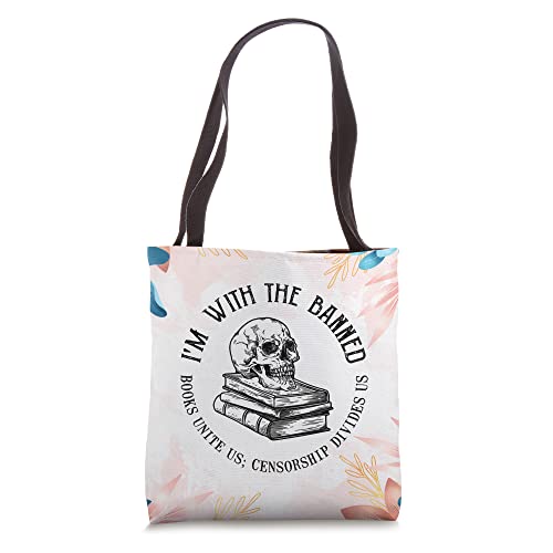 Dark Romance Book Lover Smut Reader I'm With Banned Books Tote Bag