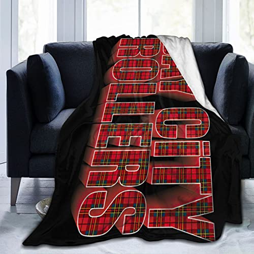 Bay City Music Rollers Band Logo Throw Blanket Soft Cozy Flannel Blankets Decor for Bed Couch Living Room Travel Outdoor 50"X40"