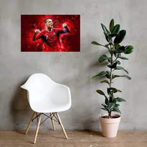 CR7 Cristiano Ronaldo Posters For Walls Bedroom Hall Portugal Pop Quotes Real Madrid Manchester - 12 x16 Inch- (Pack of 3, LAMINATED)