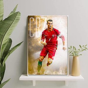 CR7 Cristiano Ronaldo Posters For Walls Bedroom Hall Portugal Pop Quotes Real Madrid Manchester - 12 x16 Inch- (Pack of 3, LAMINATED)