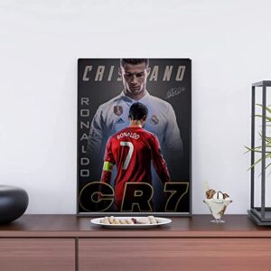 CR7 Cristiano Ronaldo Posters For Walls Bedroom Hall Portugal Pop Quotes Real Madrid Manchester - 12 x16 Inch- (Pack of 3, LAMINATED)