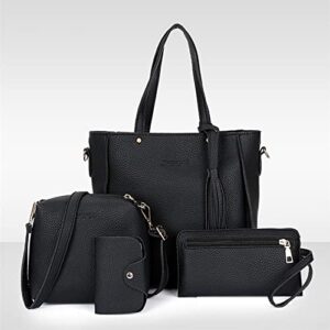 4pcs Upgrade Set Handbags, Wallet Tote Bag Shoulder Bag Top Handle Satchel, New Suitable For Shopping