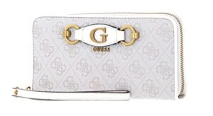 guess izzy large zip around wallet, dove logo