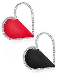 2 pcs evening clutch bag mini heart shape purse rhinestone diamond clutch wedding party purse handbag for women