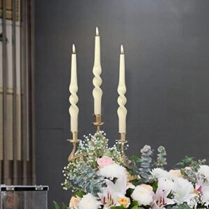 White Taper Candles Twisted Candles Sticks - White Spiral Candlesticks - Unscented Candles for Wedding Party Dinner Home Decoration