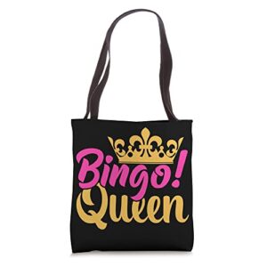 Bingo Queen Funny Bingo Player Tote Bag