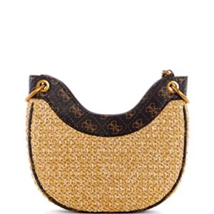 GUESS US Kasinta Raffia Mini Hobo Bag