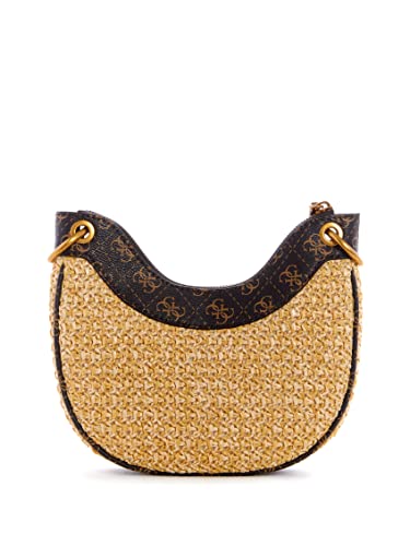 GUESS US Kasinta Raffia Mini Hobo Bag